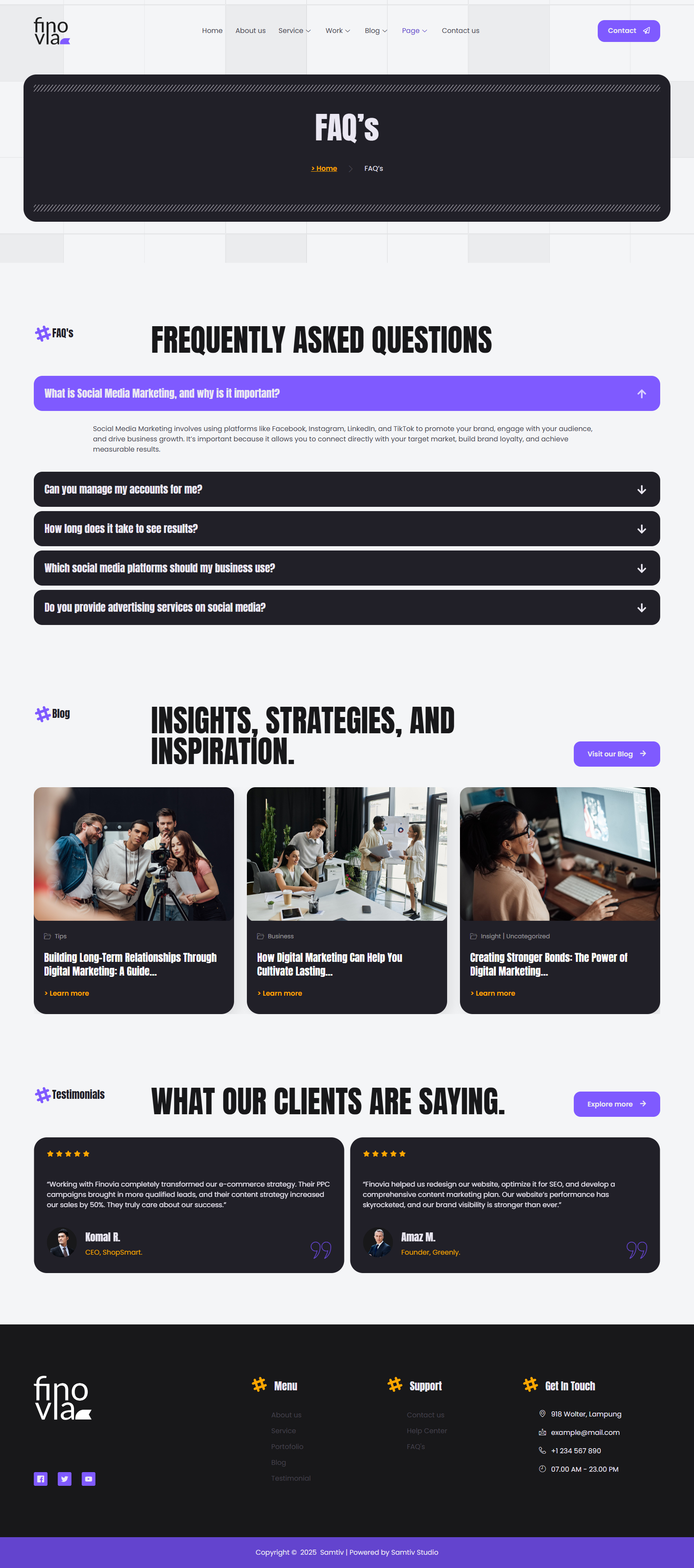 Finovia - Digital Marketing Agency Elementor Kit by Samtiv | ThemeForest